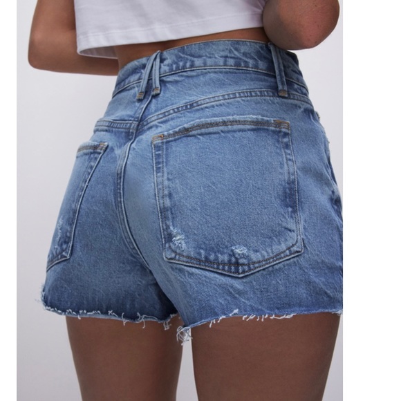 Good American | Shorts | Good American 9s Shorts In Indigo Nwt | Poshmark